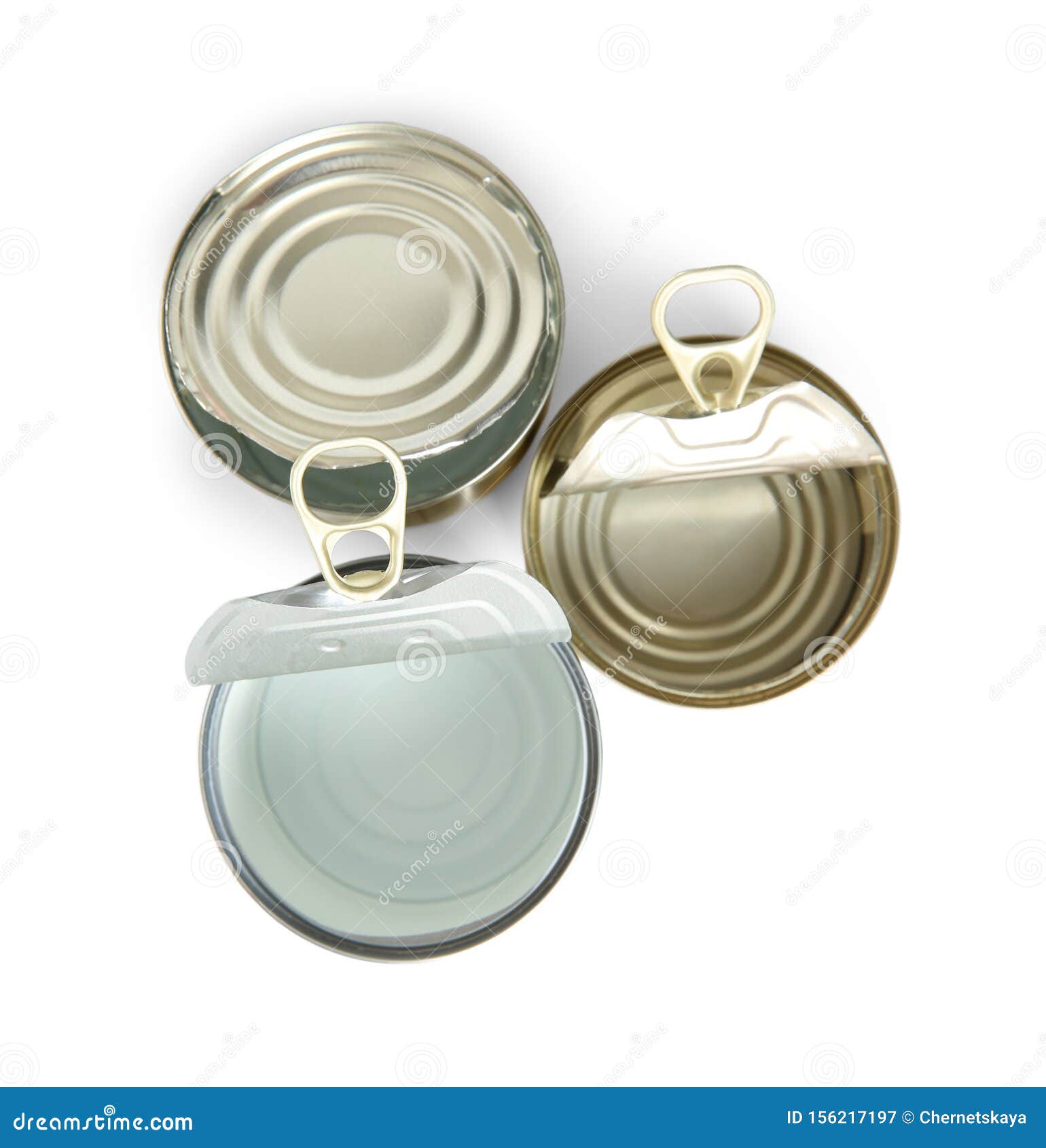 Open Tin Cans Isolated on White Stock Image - Image of meat, aluminum ...