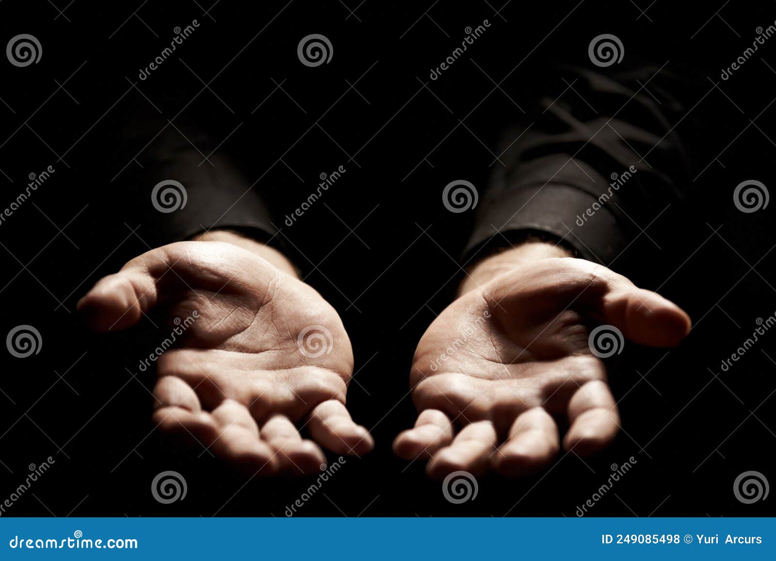 Open To God. Hands Stretched Out in Acceptance of God. Stock Photo ...