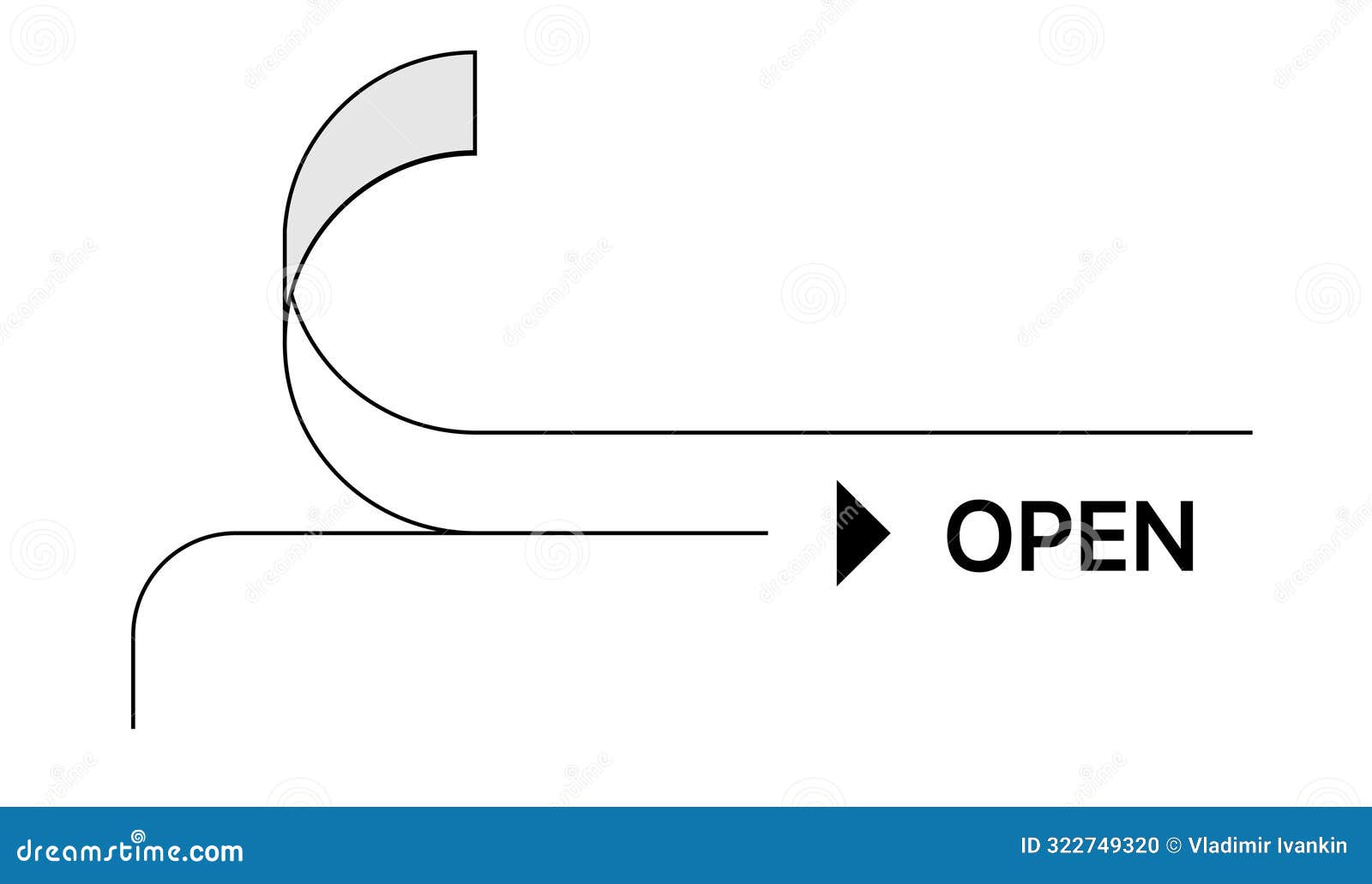 OPEN TO HERE Perforated Pull Tabs Stock Vector - Illustration of ...