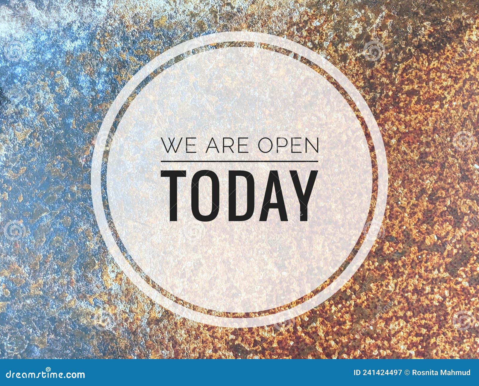 We are Open Today Signage with Background Stock Image - Image of design ...