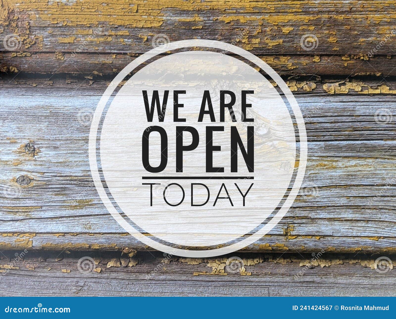 We are Open Today Signage with Background Stock Image - Image of label ...