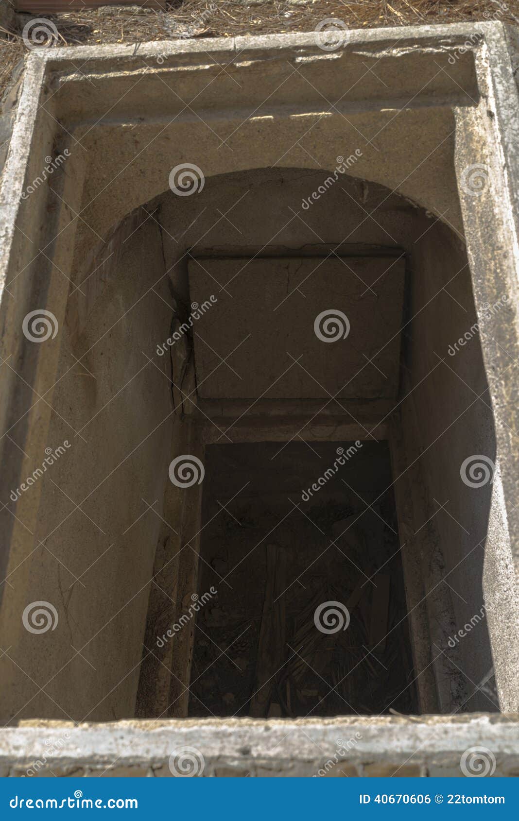 Open tomb in a cemetery stock photo. Image of burial - 40670606