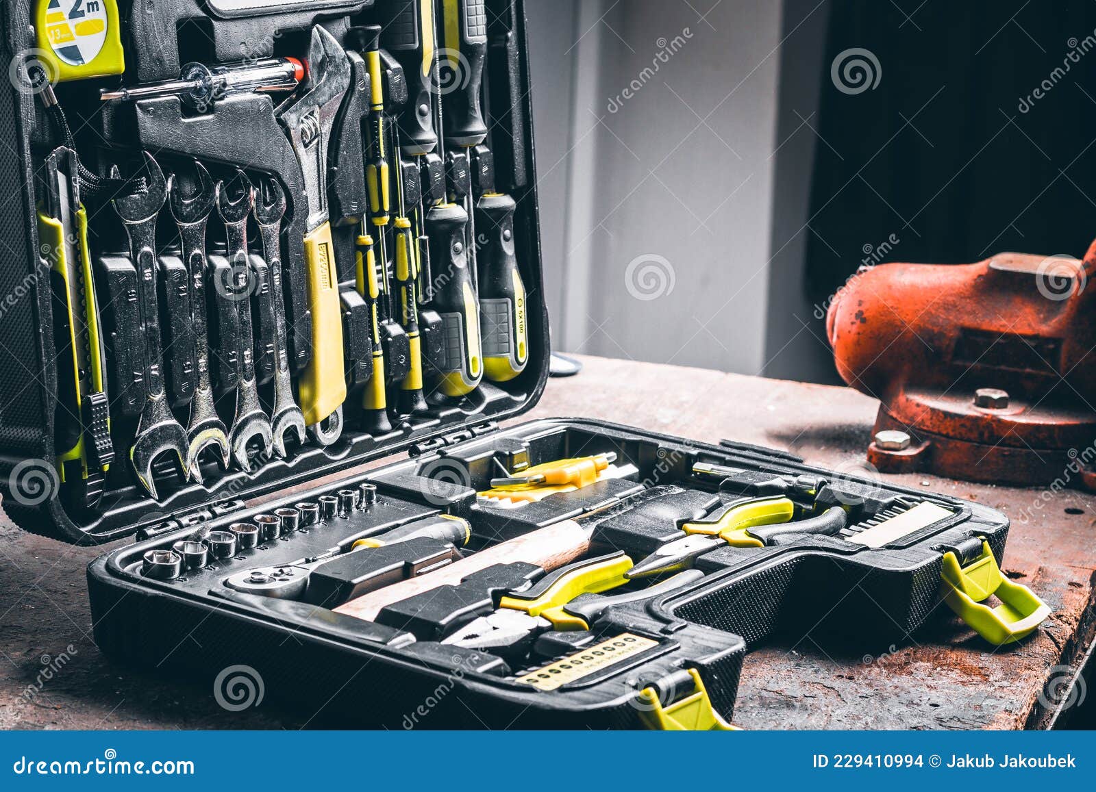 Open Tool-box with Many Tools. Stock Photo - Image of industry, handle ...