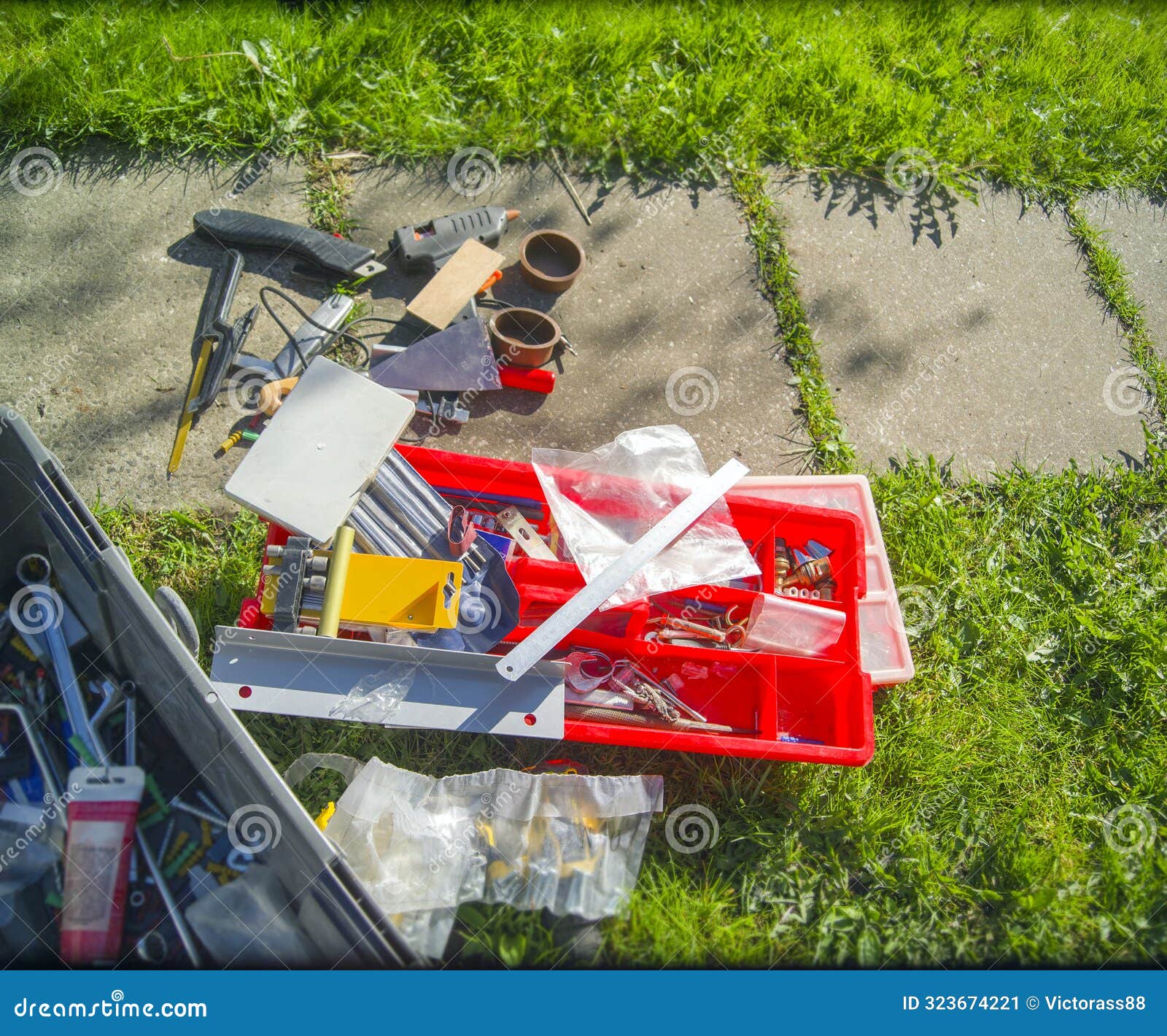 Open toolbox and tools stock image. Image of outdoor - 323674221