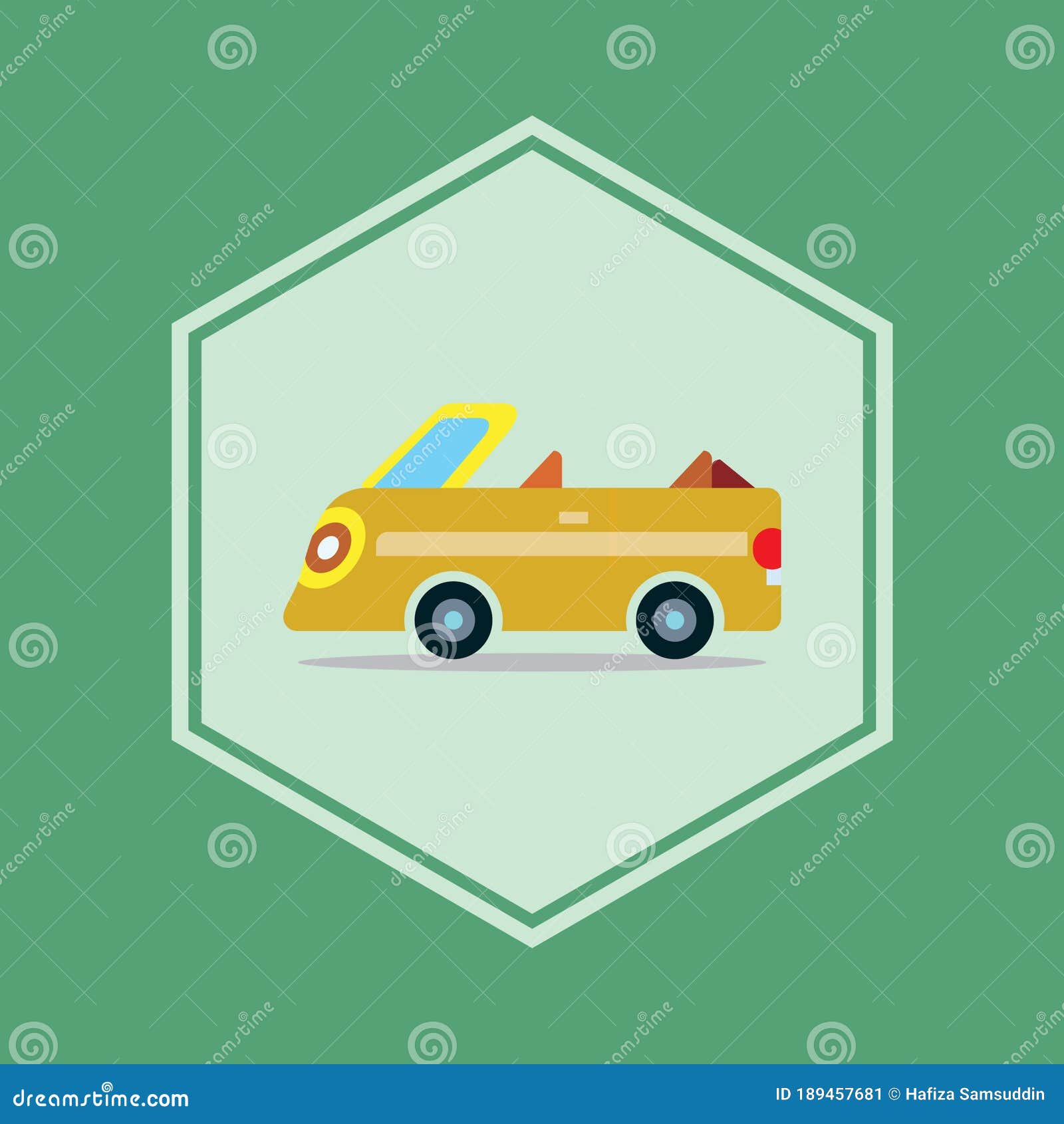 Open Top Car. Vector Illustration Decorative Design Stock Vector ...