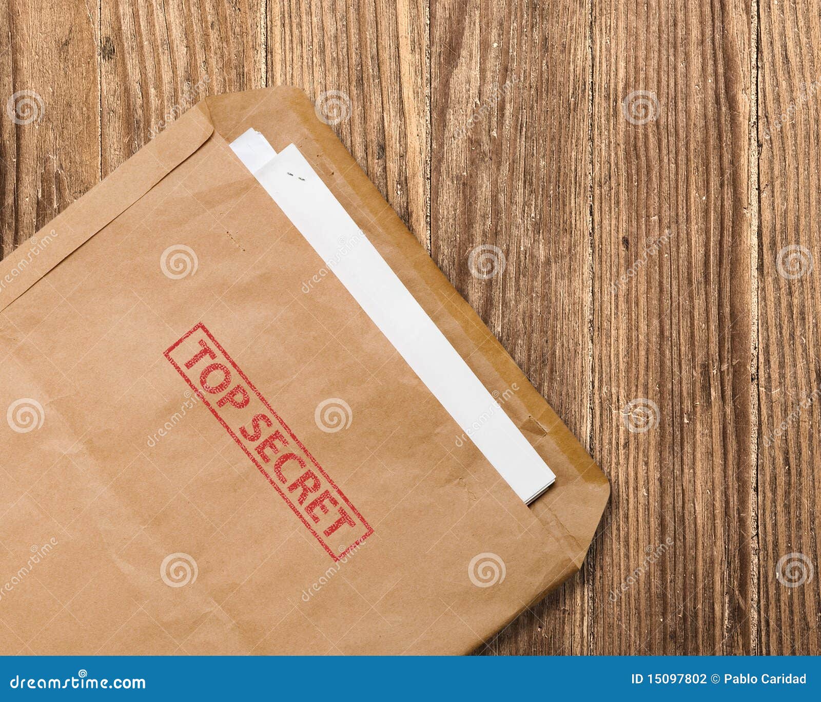 Open Top Secret Envelope on Table. Stock Photo - Image of letter, file ...