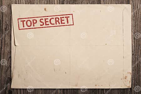 Open Top Secret Envelope on Table. Stock Image - Image of open, blank ...