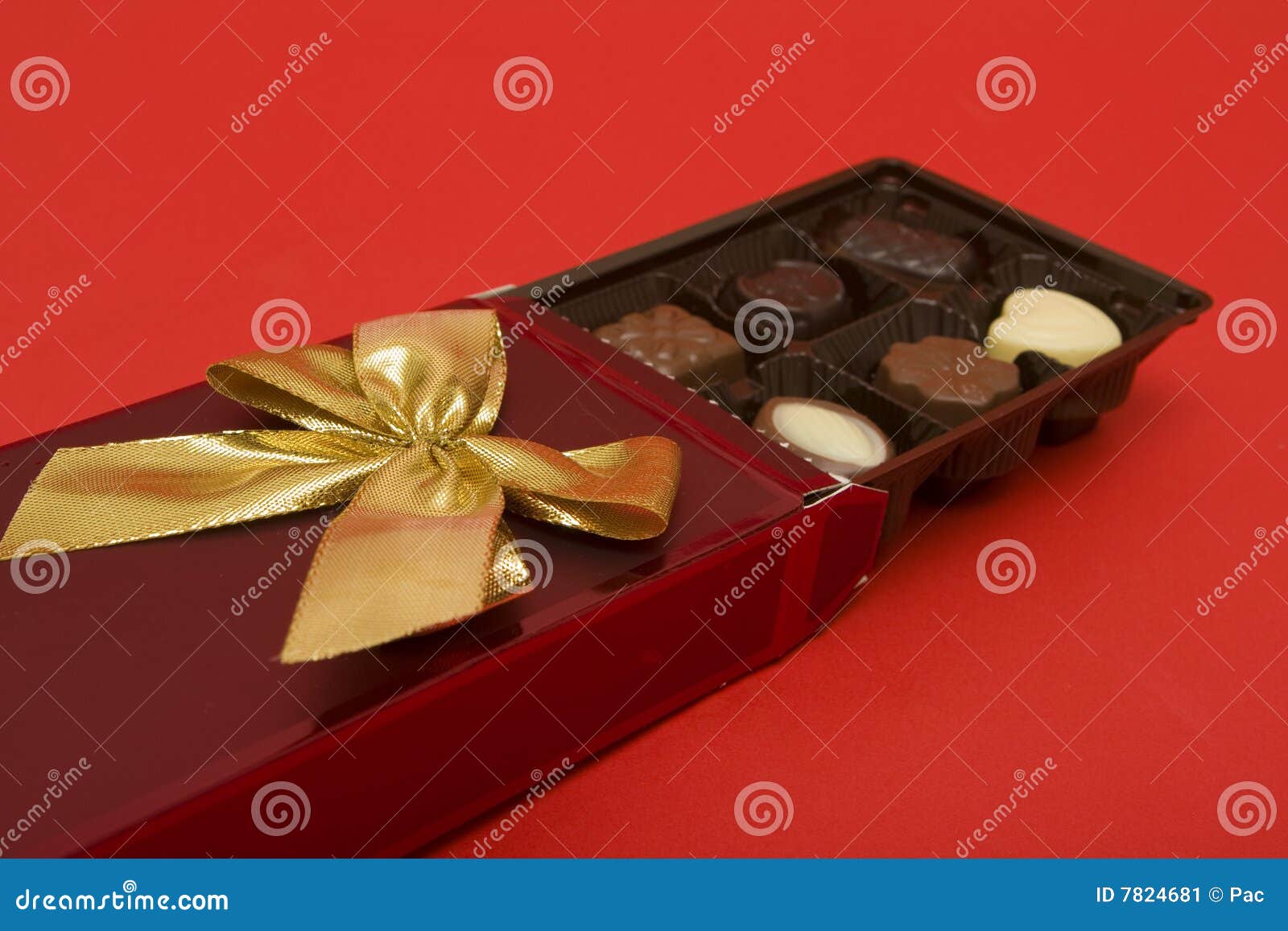 Open tray of chocolates stock image. Image of romantic - 7824681