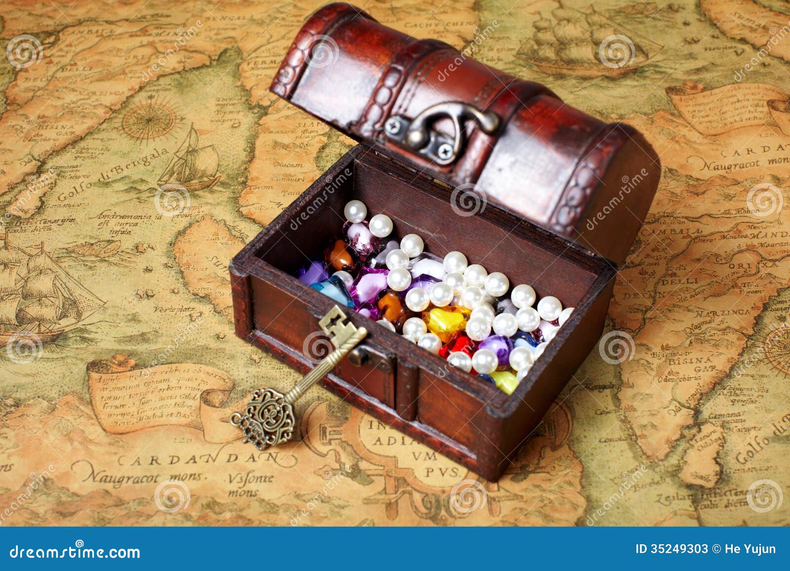 Open treasure box stock image. Image of character, chinese - 35249303