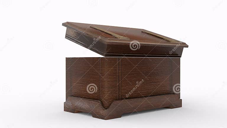 Open Treasure Box with White Background 4k Stock Photo - Image of ...