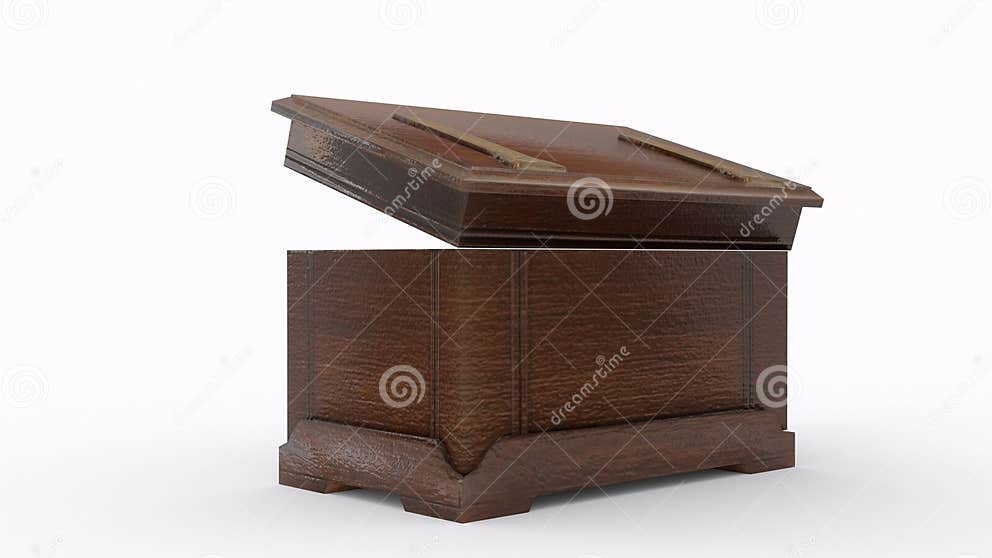 Open Treasure Box with White Background 4k Stock Photo - Image of ...