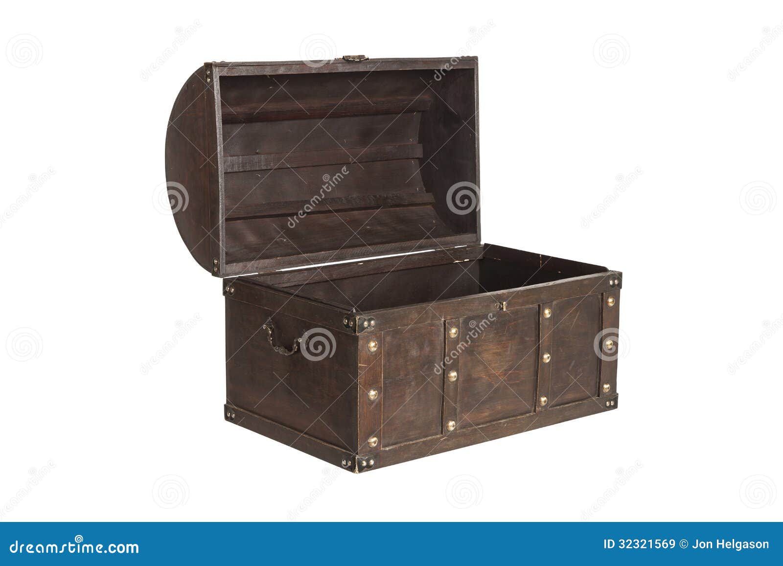 Open Treasure Chest Isolated Stock Image - Image of retro, empty: 32321569