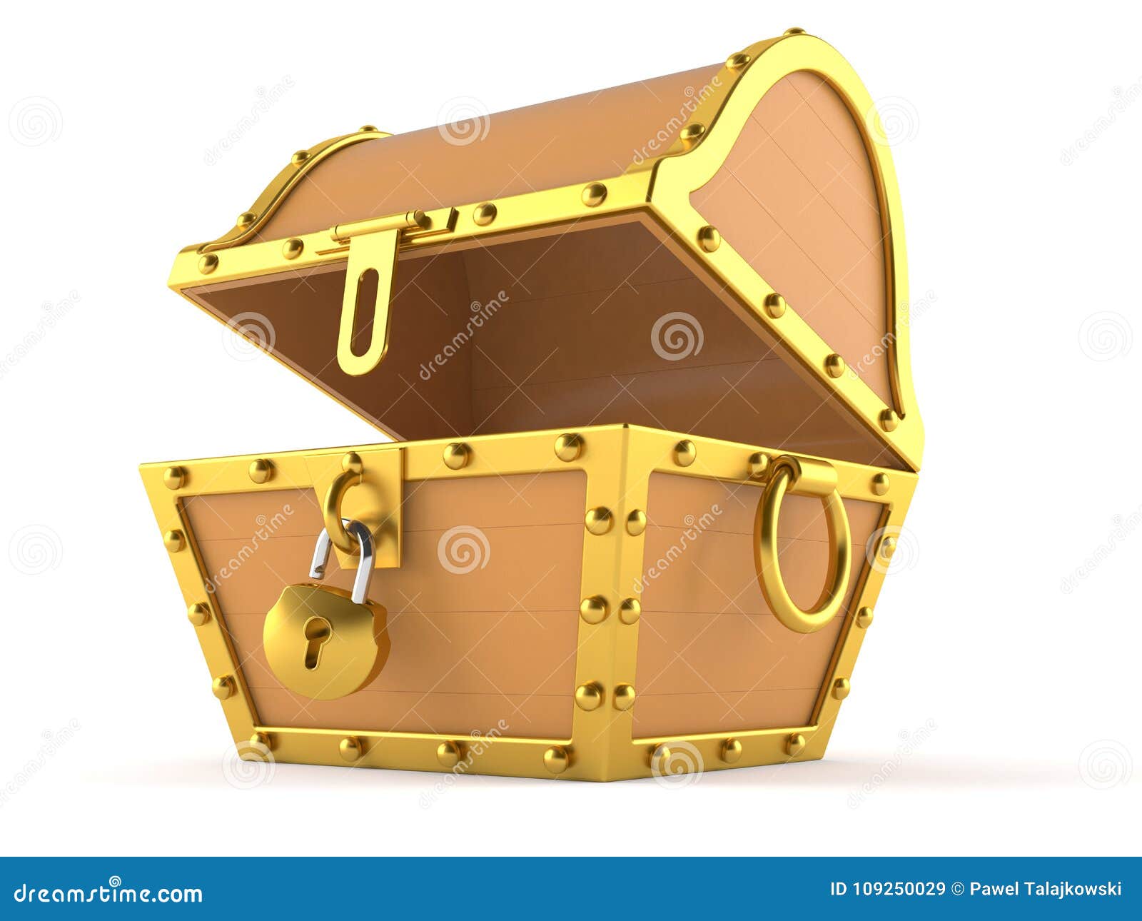 Open treasure chest stock illustration. Illustration of object - 109250029