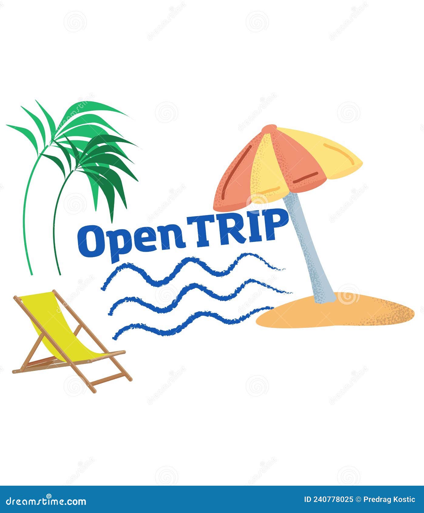 Open trip banner stock illustration. Illustration of cartoon - 240778025