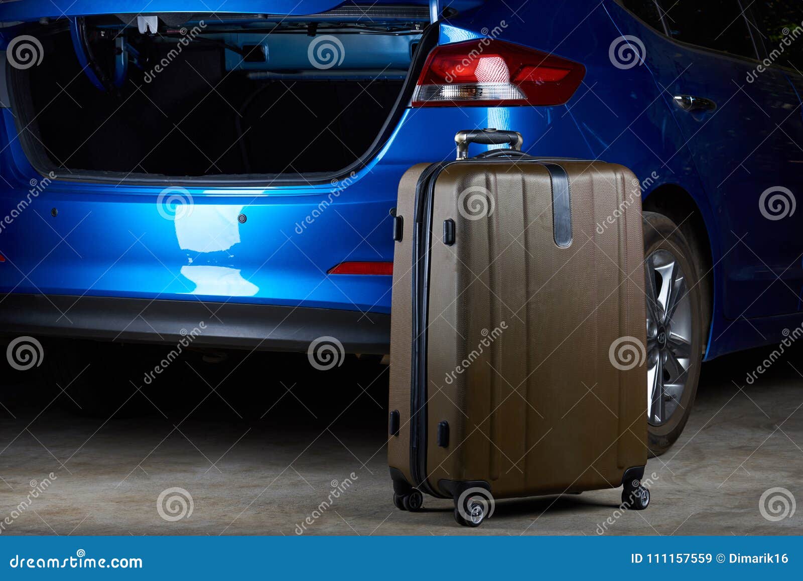Open trunk of modern car stock image. Image of full - 111157559