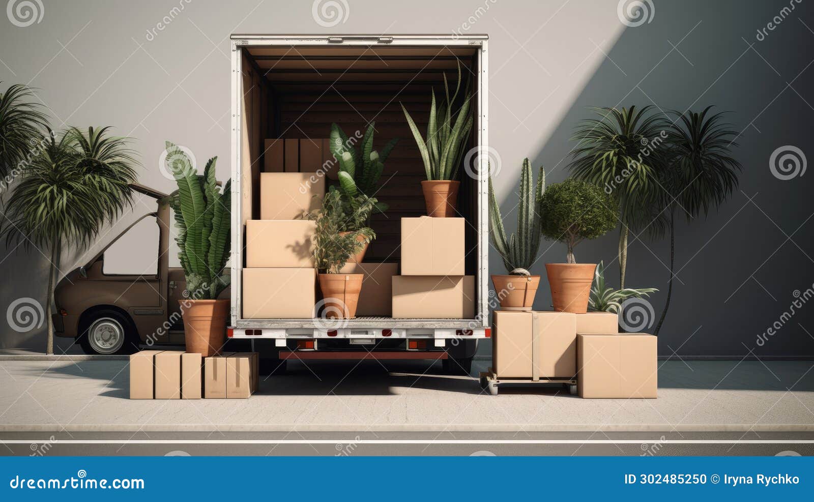 Open Trunk of a Truck with Things in Boxes Stock Photo - Image of ...