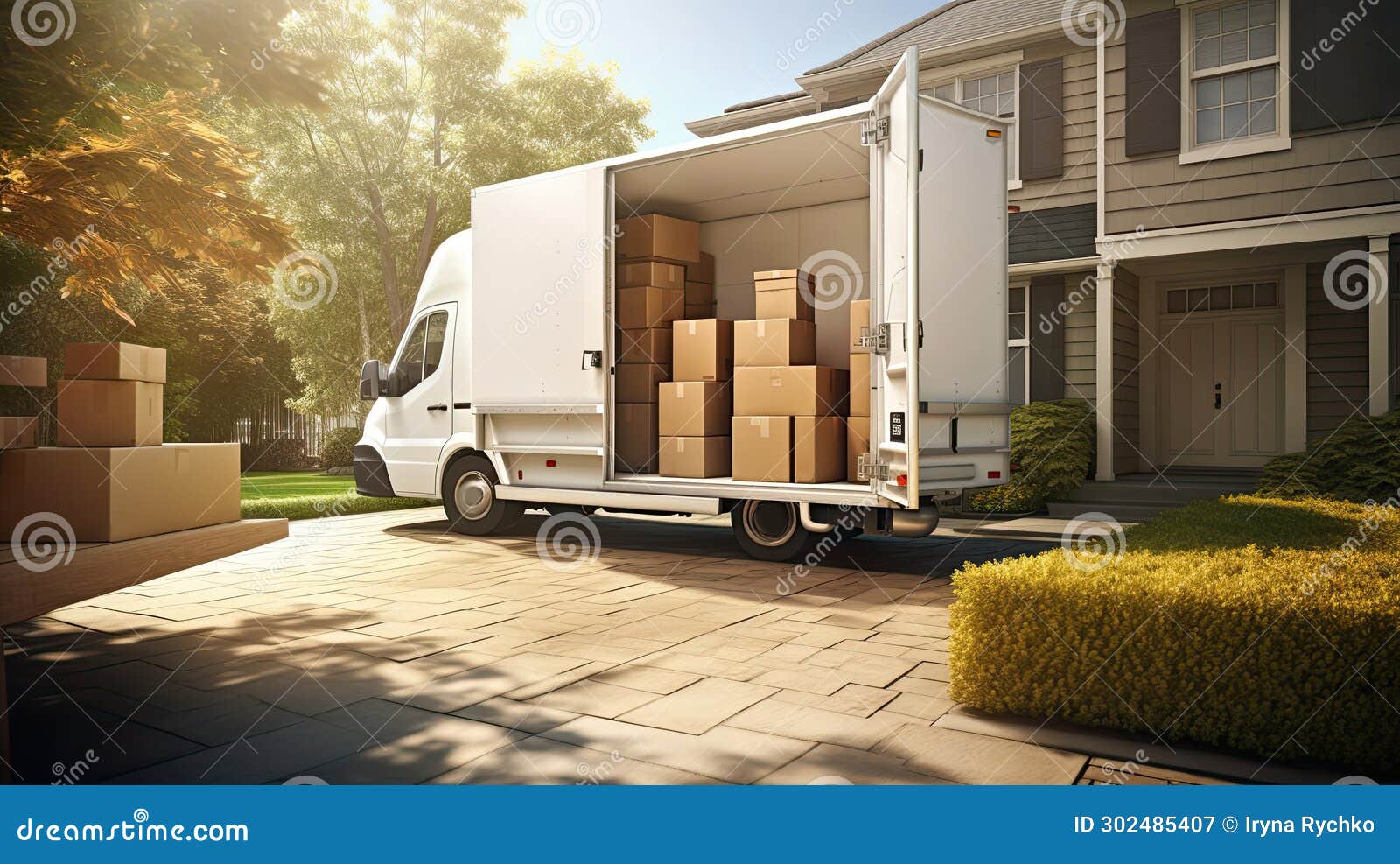 Open Trunk of a Truck with Things in Boxes Stock Image - Image of ...