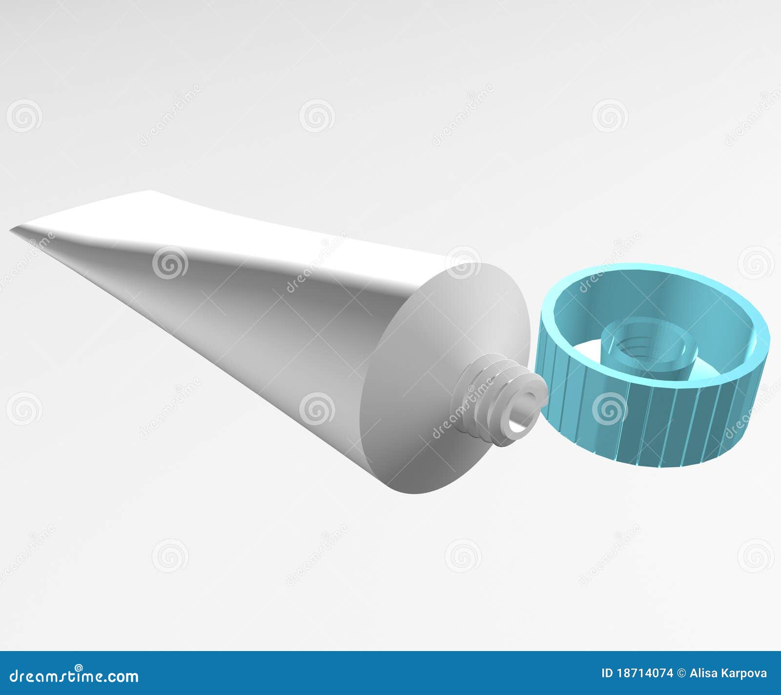 Open tube of cream stock illustration. Illustration of tube - 18714074