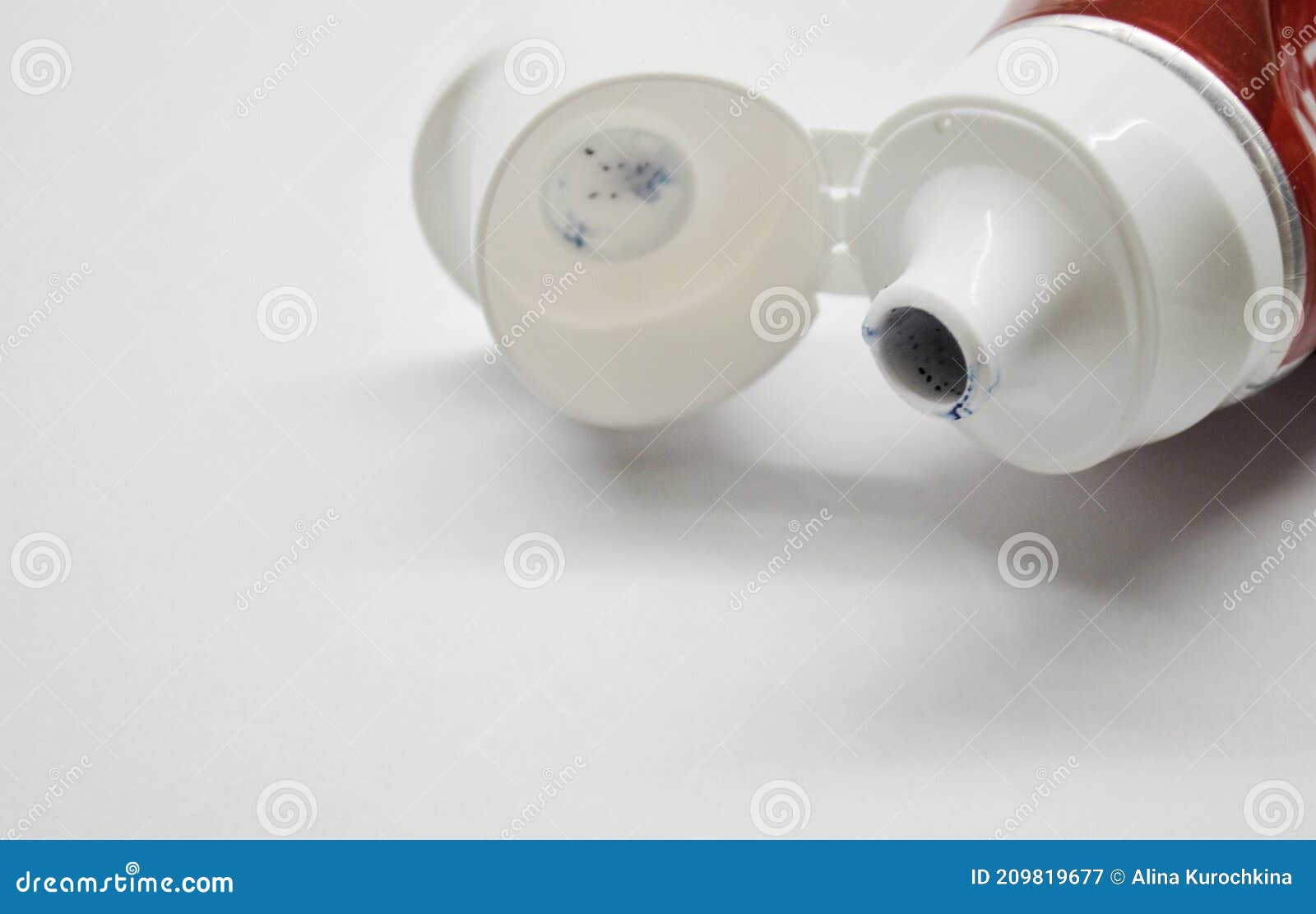 Open Tube of Toothpaste on White Background Stock Image - Image of ...
