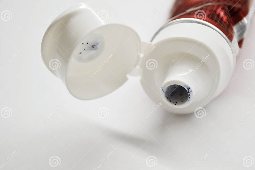 Open Tube of Toothpaste on White Background Stock Image - Image of face ...
