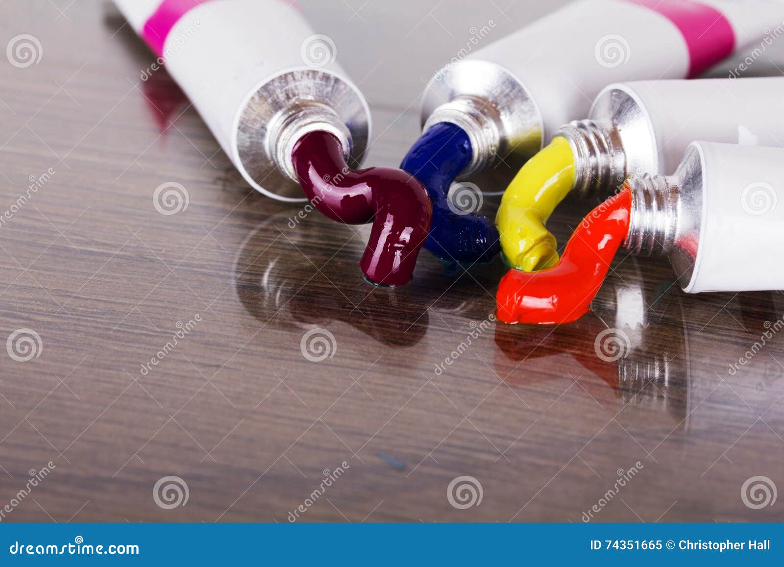 Open Tubes with Coloured Paint Coming Out Stock Image - Image of ...