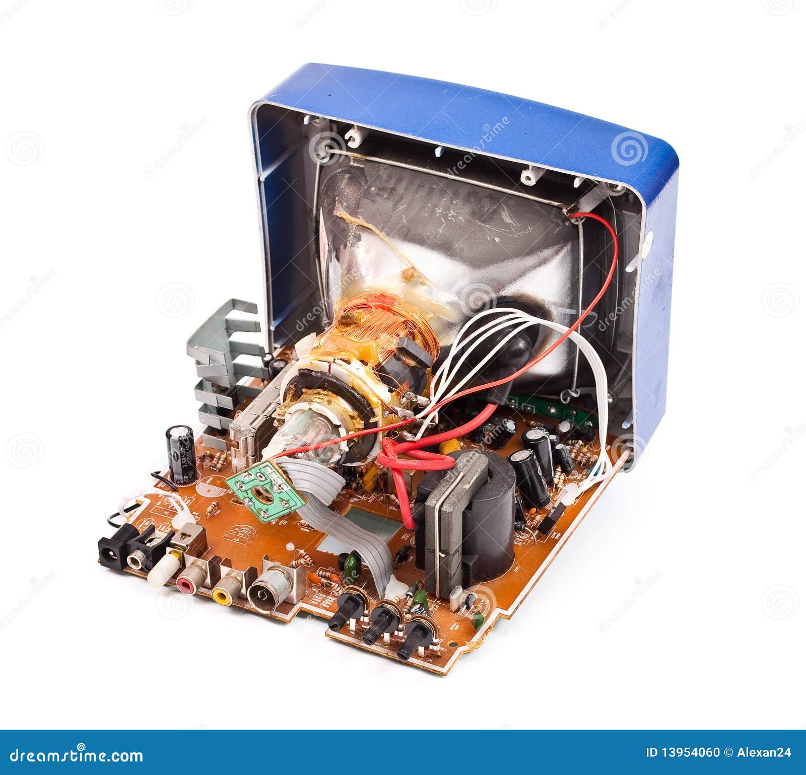 Open TV for repair stock photo. Image of manufacturing - 13954060