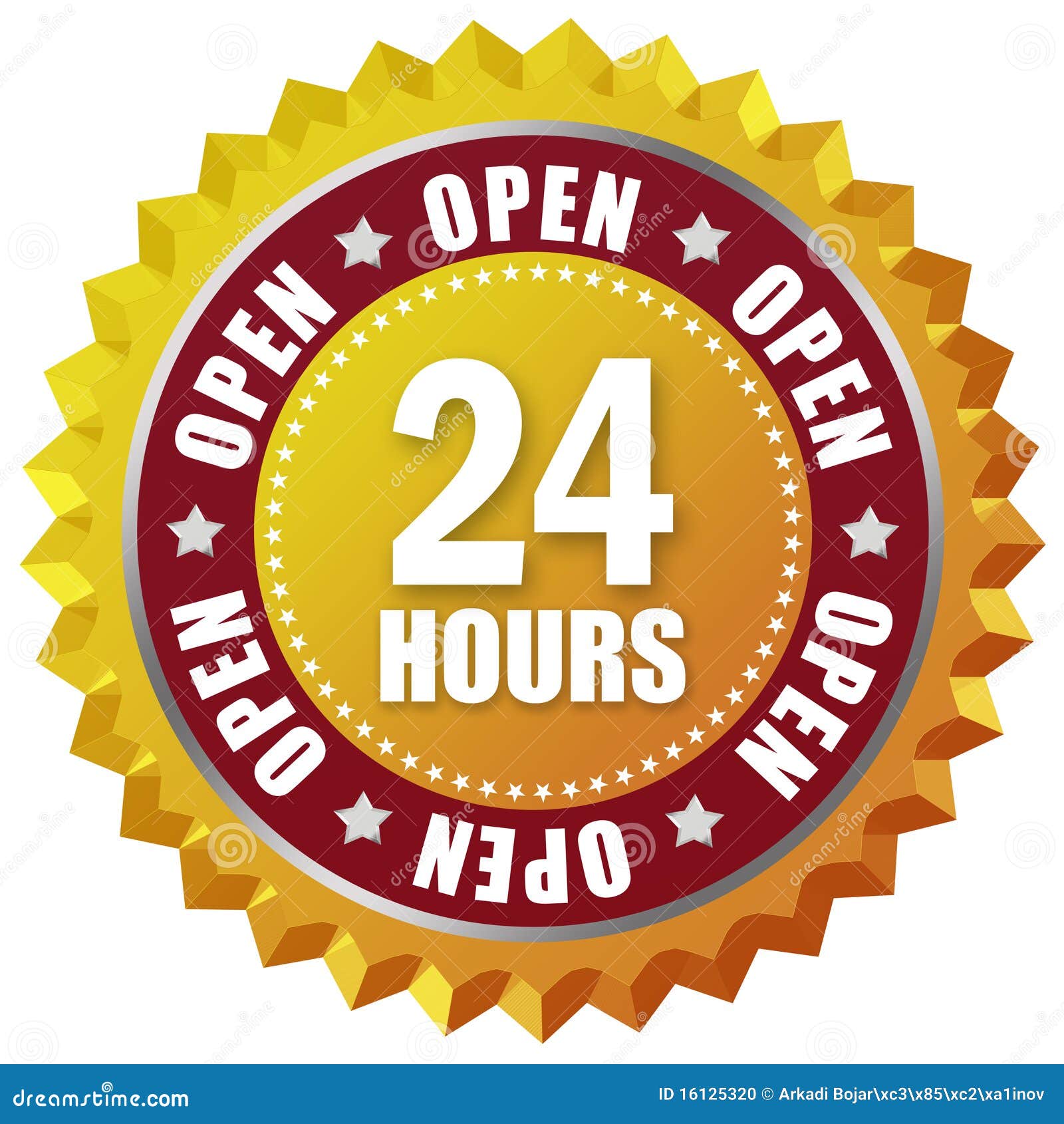 Open 24 Hour Logo Stock Image | CartoonDealer.com #17643673