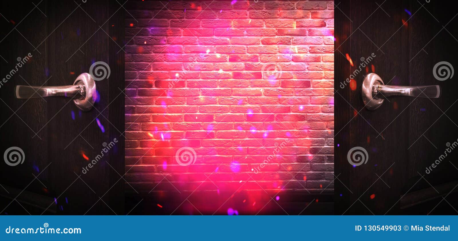 Open door, magical holiday stock image. Image of atmosphere - 130549903