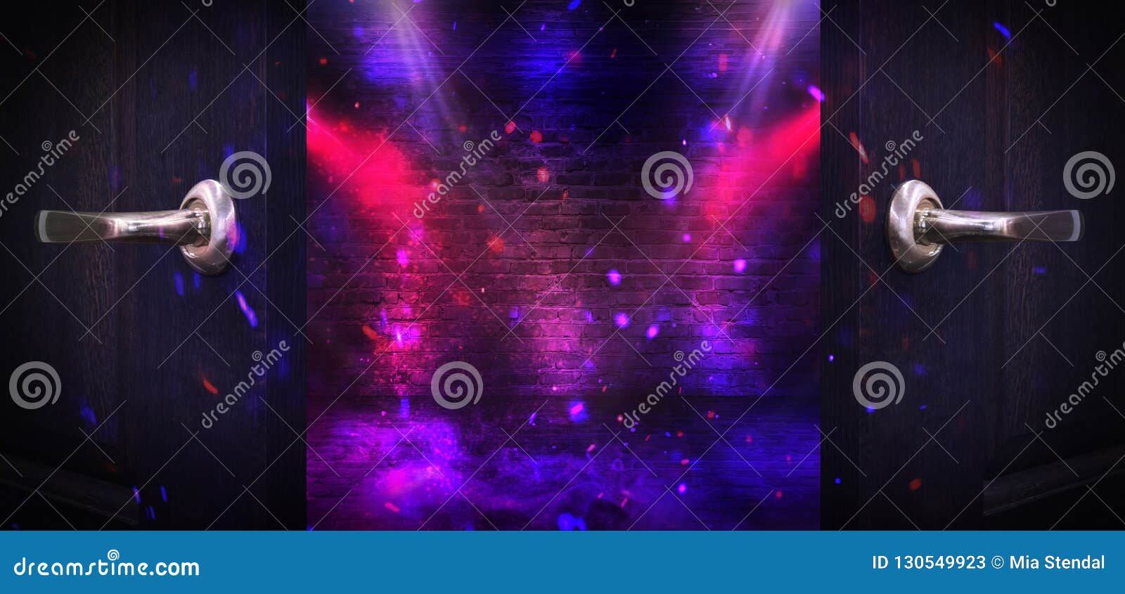 Open door, magical holiday stock image. Image of interior - 130549923