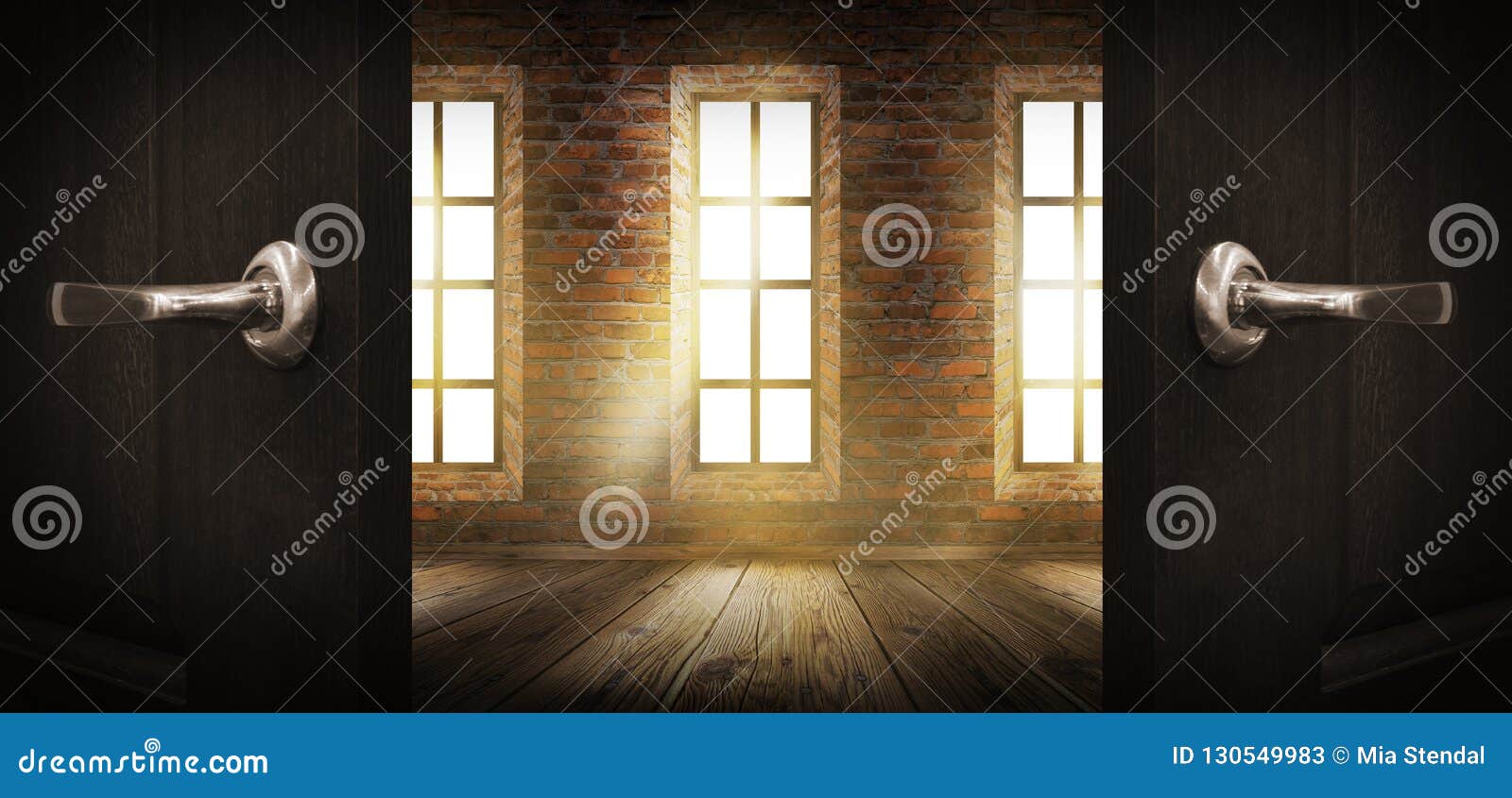 Open door, magical holiday stock image. Image of forest - 130549983