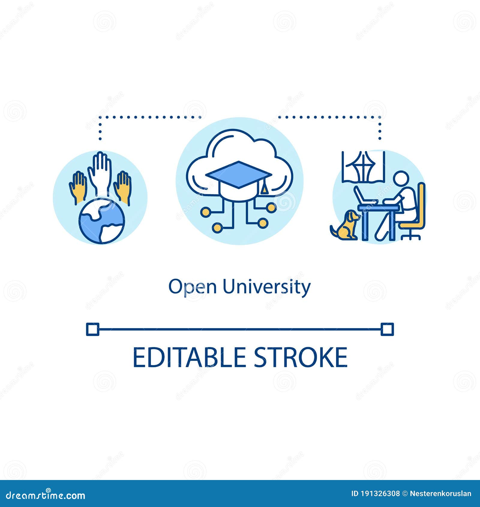 Open University Concept Icon Stock Vector - Illustration of icon ...