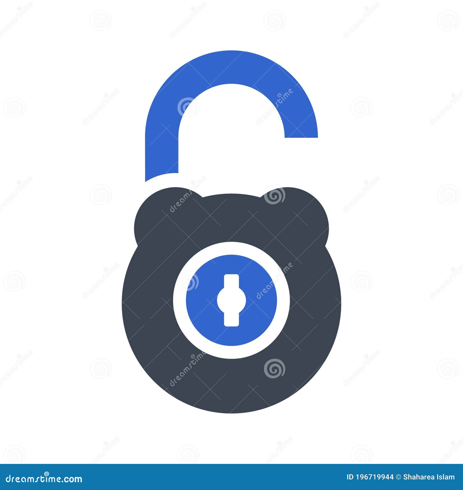 Open, unlock icon stock vector. Illustration of unlocked - 196719944