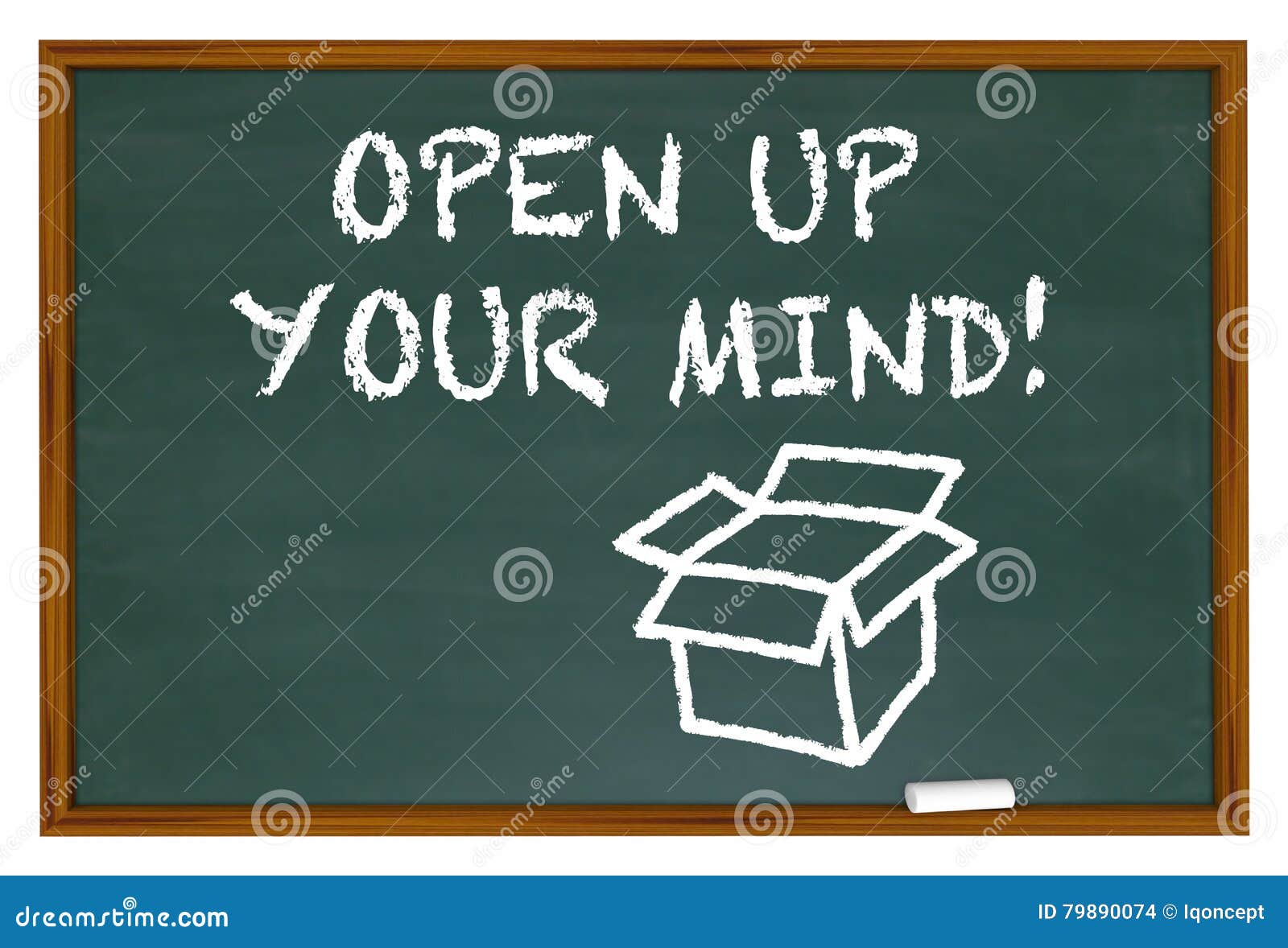 Open Up Your Mind Chalk Board Expand Thinking Stock Illustration ...