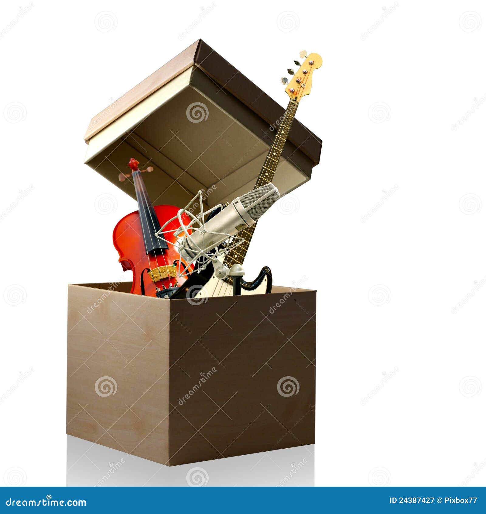 Open up your talent box stock image. Image of instrument - 24387427