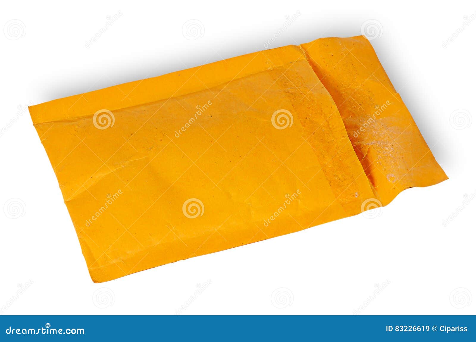 Open used yellow envelope stock image. Image of mail - 83226619