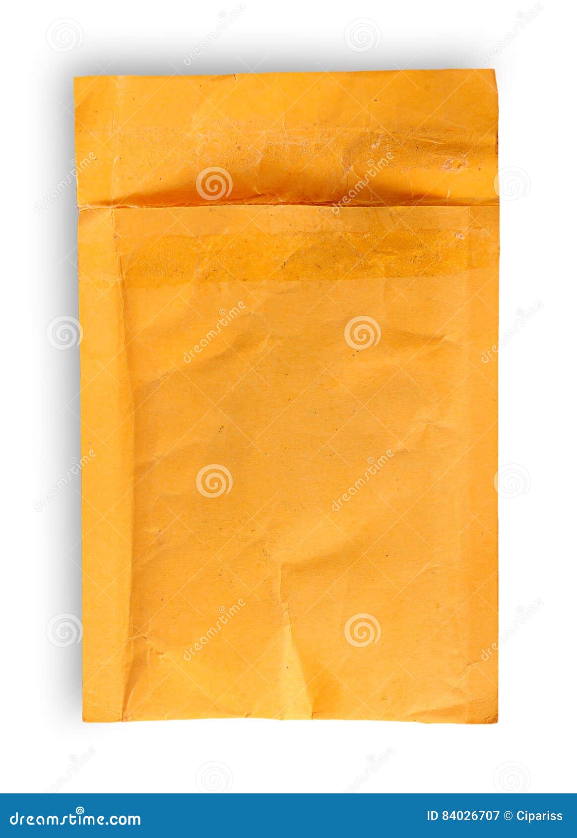 Open Used Yellow Envelope Top View Stock Image - Image of large ...