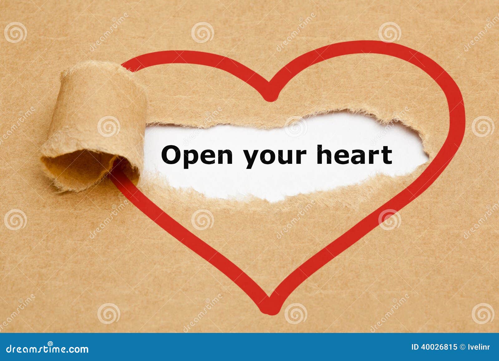 Open Uw Hart Gescheurd Document Stock Afbeelding - Image of affectie ...