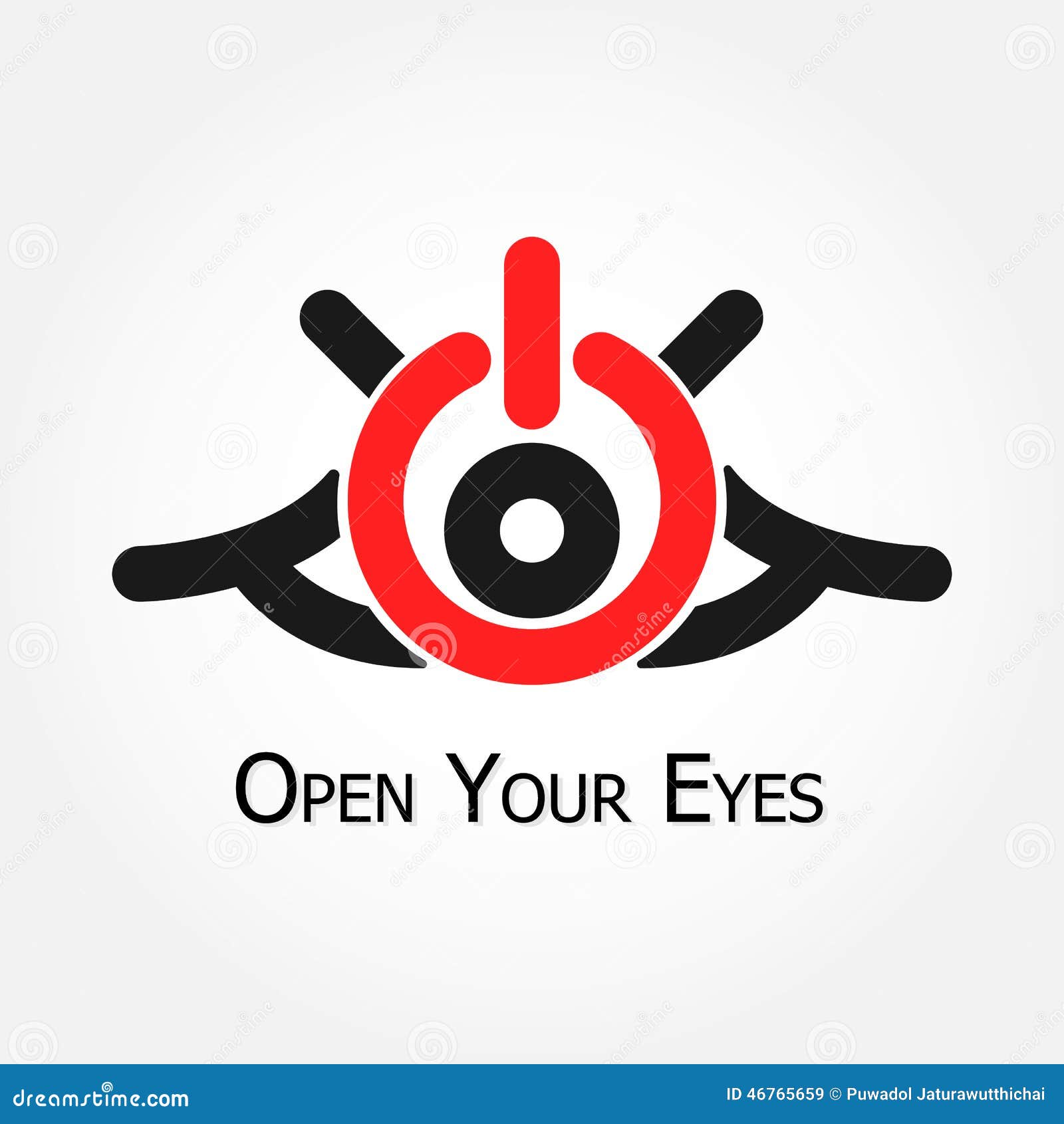 Open Uw Ogen (zet/van Symbool Aan) Vector Illustratie - Illustration of ...