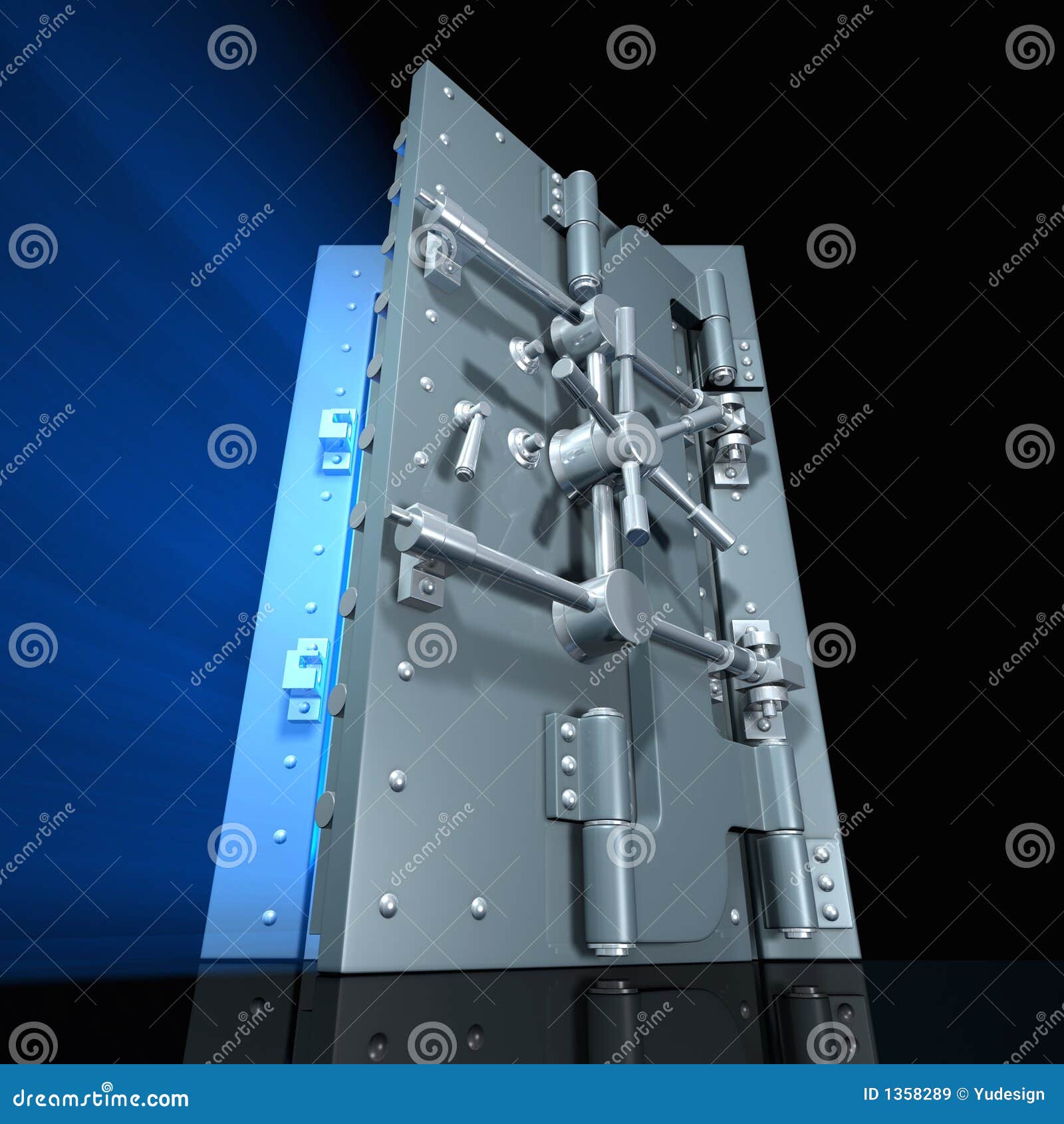 Open vault stock illustration. Illustration of password - 1358289