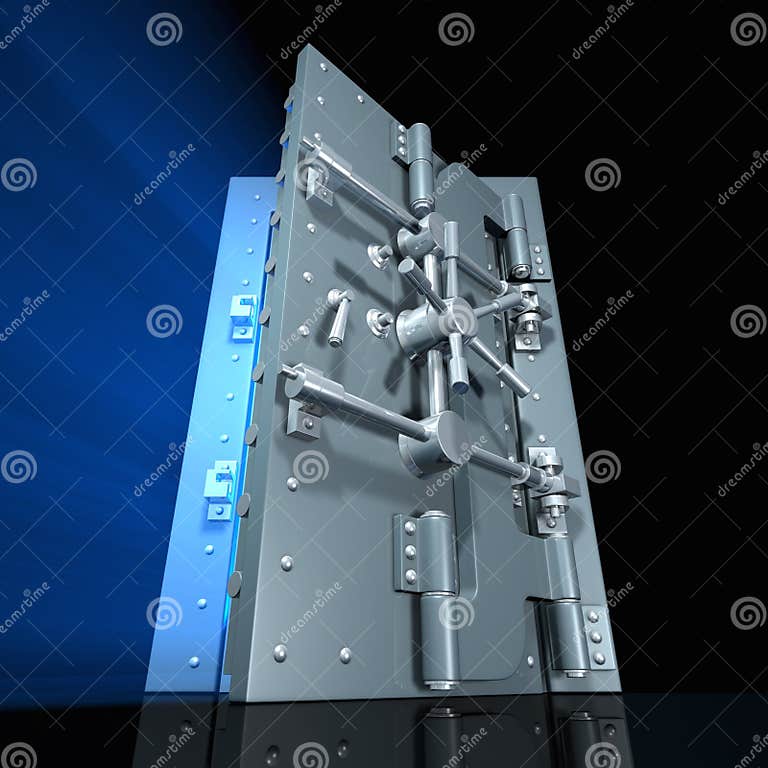 Open vault stock illustration. Illustration of password - 1358289