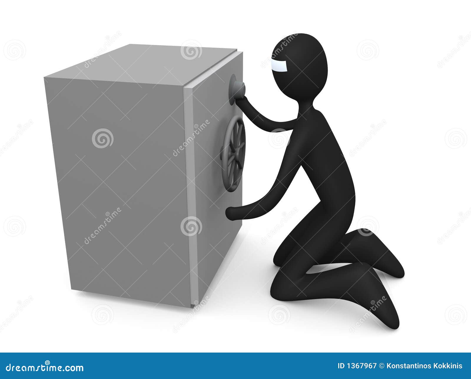 Open the Vault stock illustration. Illustration of burglar - 1367967