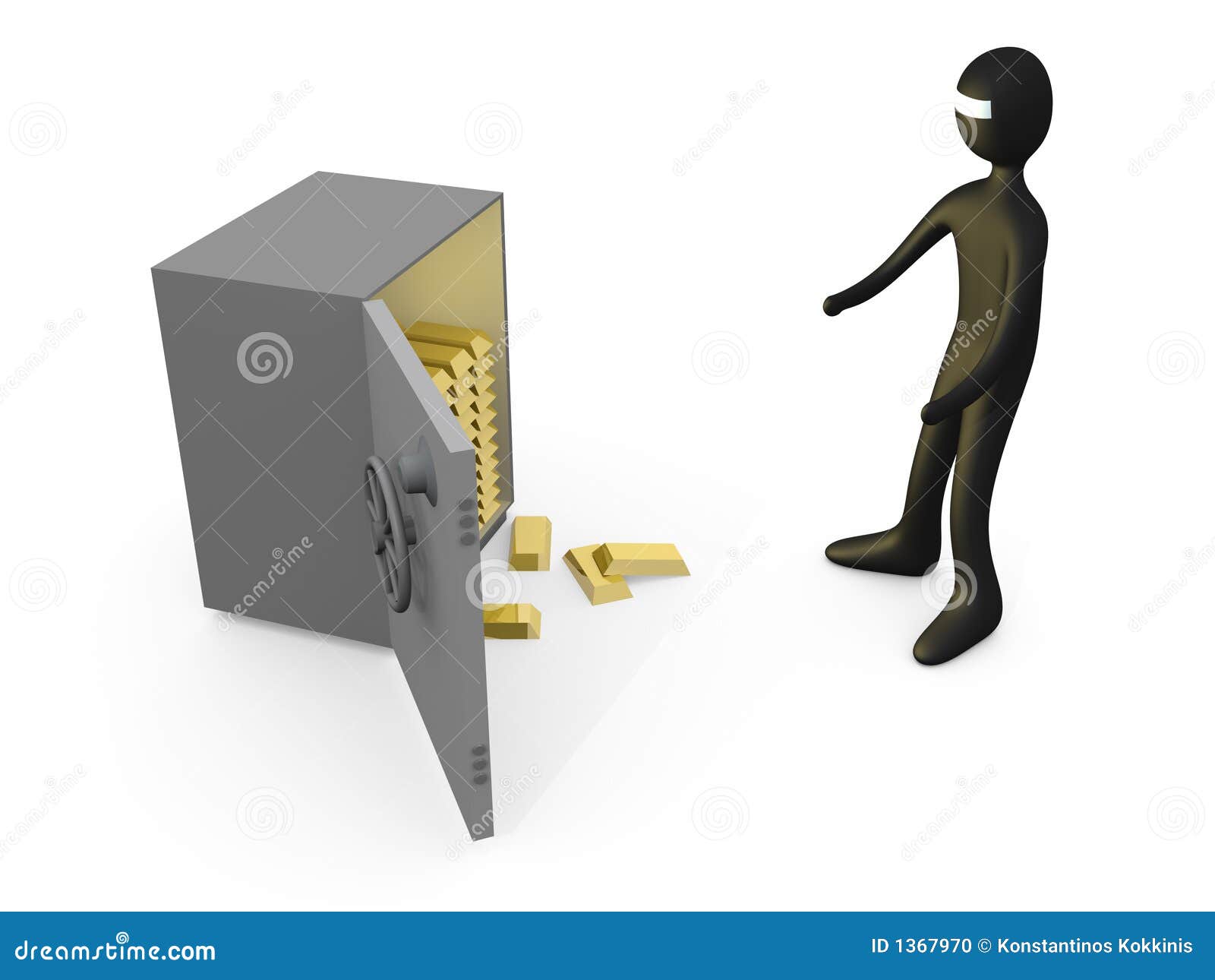 Open the vault stock illustration. Illustration of bank - 1367970