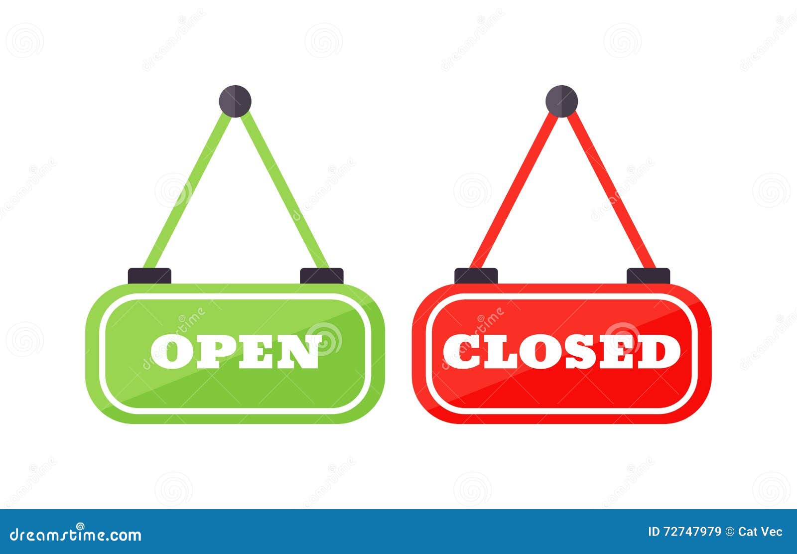 Open vector en dicht teken stock illustratie. Illustration of voorwerp ...