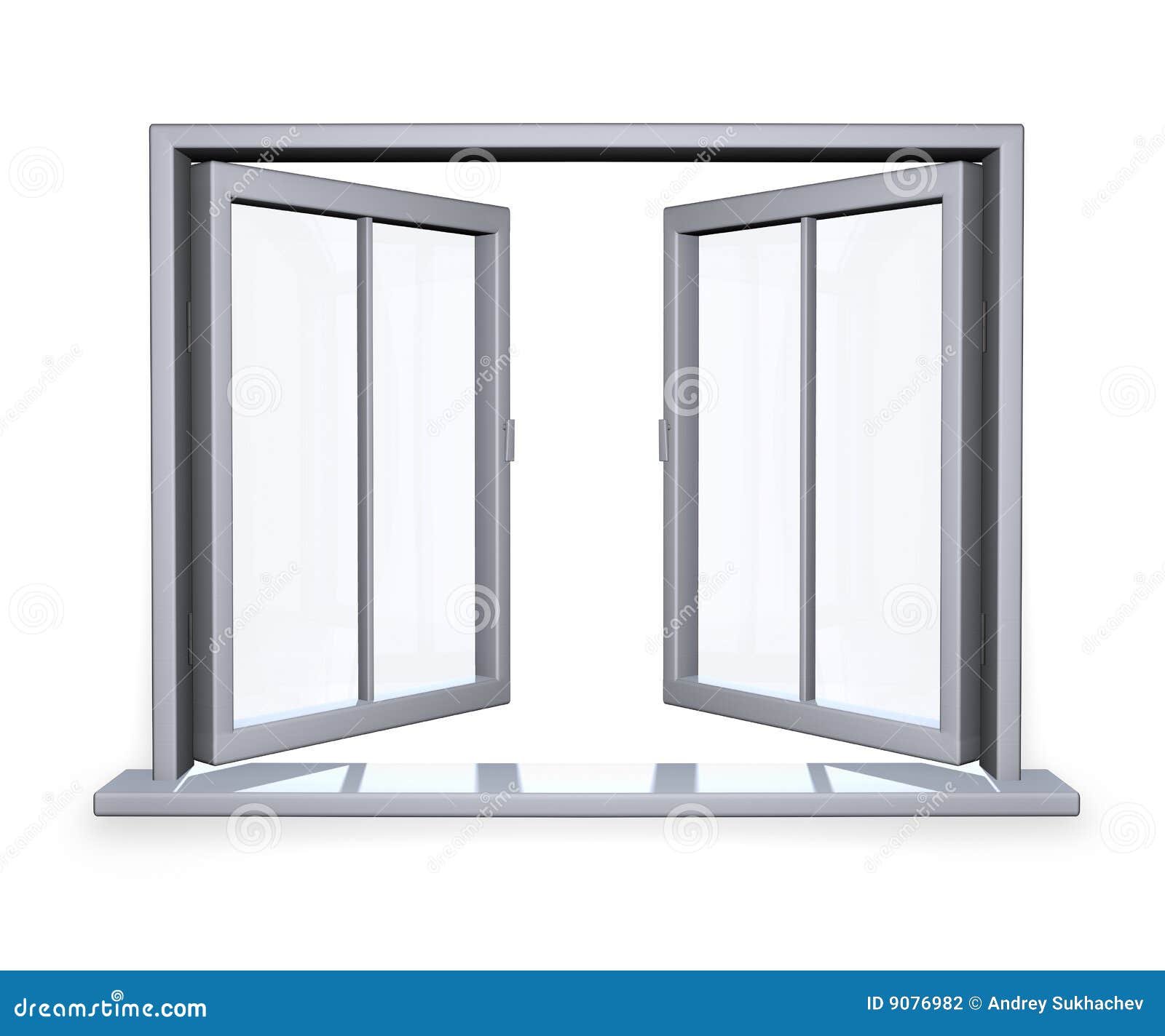 Open venster stock illustratie. Illustration of bouw, huis - 9076982
