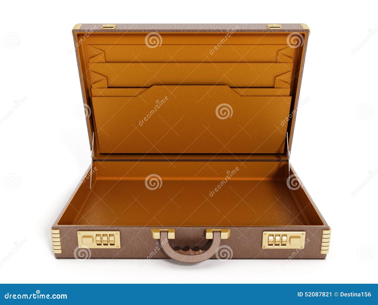 Open vintage briefcase stock illustration. Illustration of revival ...