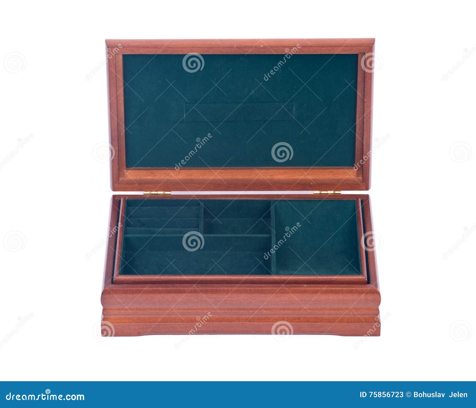 Open vintage jewelry box stock image. Image of vintage - 75856723