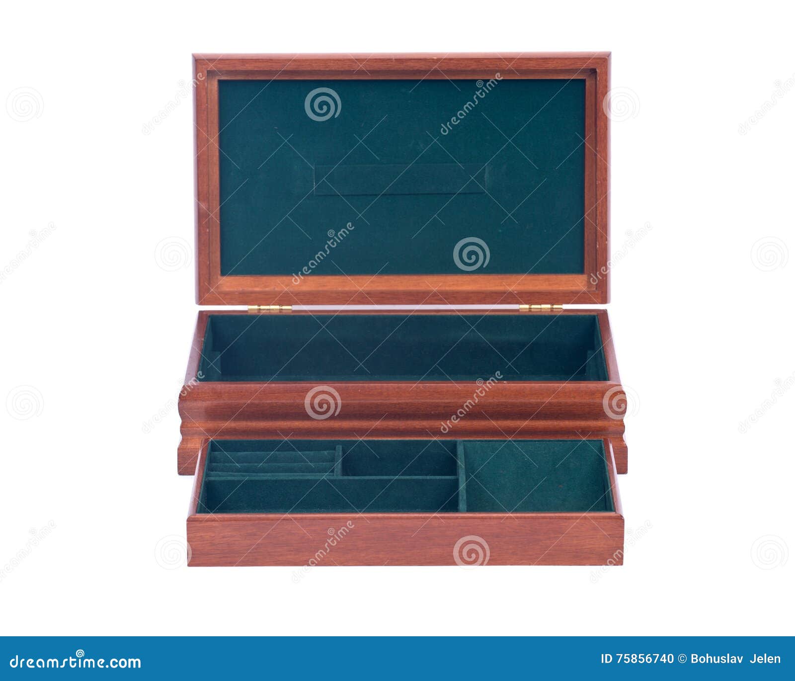 Open vintage jewelry box stock photo. Image of open, trunk - 75856740