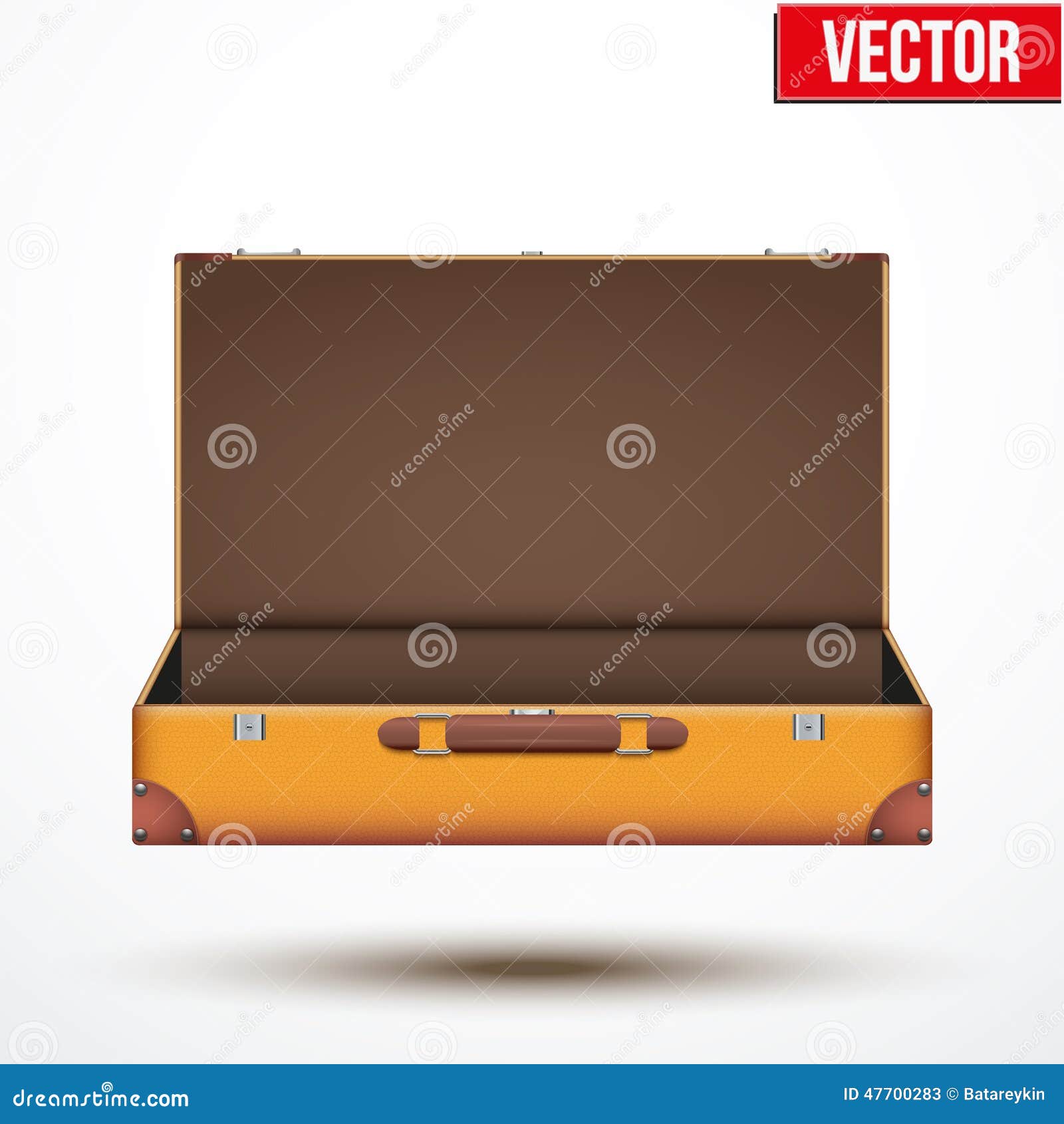 Vintage Travel Suitcase Vector