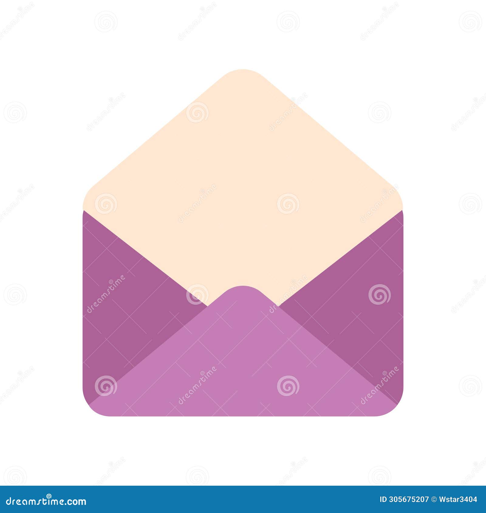Open Violet Envelope Icon Vector Illustration Stock Vector ...