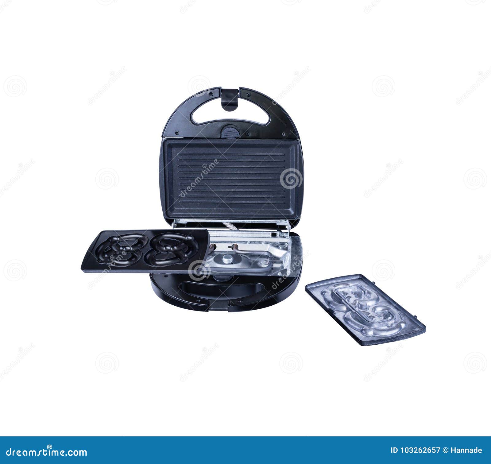 Waffle Maker on White Background Stock Image - Image of breakfast ...